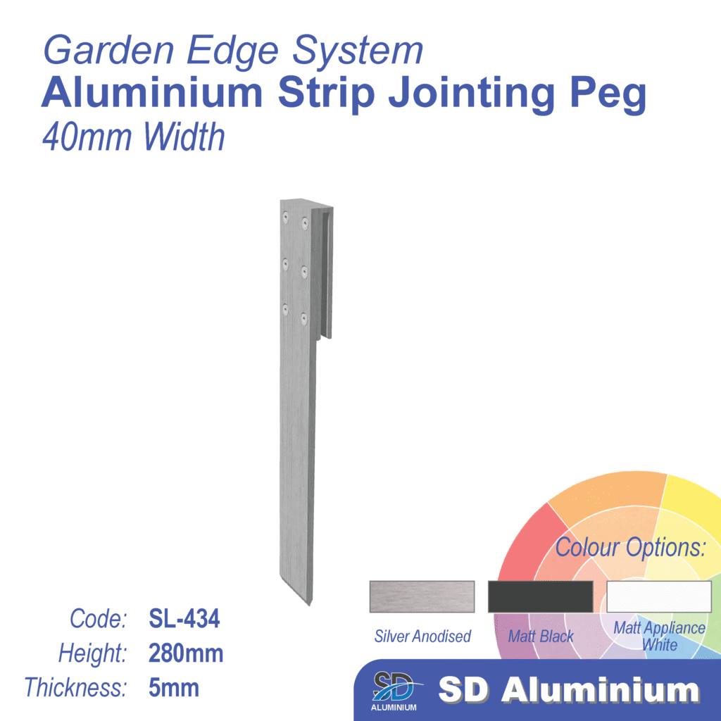 Aluminium Strip Jointing Peg 40 x 280 x 5mm - SD ALUMINIUM