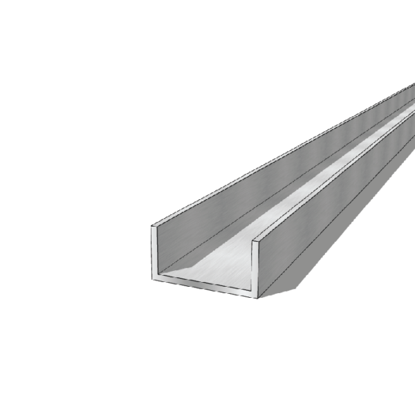Aluminium 50 x 25 x 3mm U Channel 5.95M - SD ALUMINIUM
