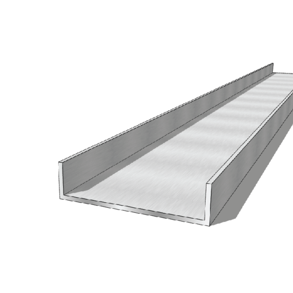 Aluminium 100 x 25 x 3mm U Channel 5.95M - SD ALUMINIUM