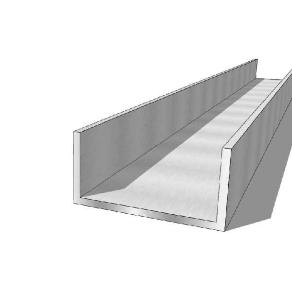 Aluminium 100 x 50 x 5mm U Channel 5.95M - SD ALUMINIUM